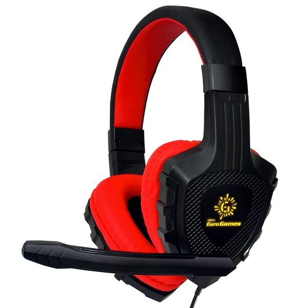 Buy RPM Euro Games Wired Over The Ear Headphone with Mic (Red) on EMI