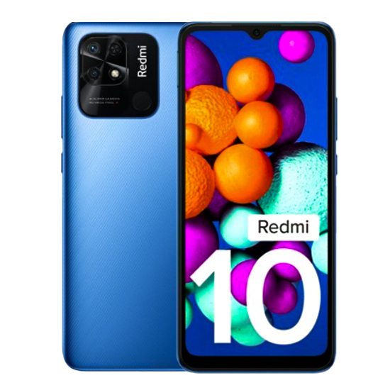 Buy Redmi 10 (4 GB, 64 GB, Pacific Blue, 6000 mAh) on EMI