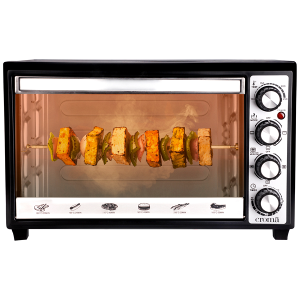 Buy Croma 33 L Oven Toaster Grill With Motorized Rotisserie (Black ...