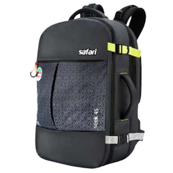 Buy Safari 44 L Polyester Seek Overnighter Expandable Travel Laptop Backpack (Black) (Size: 51 x ...